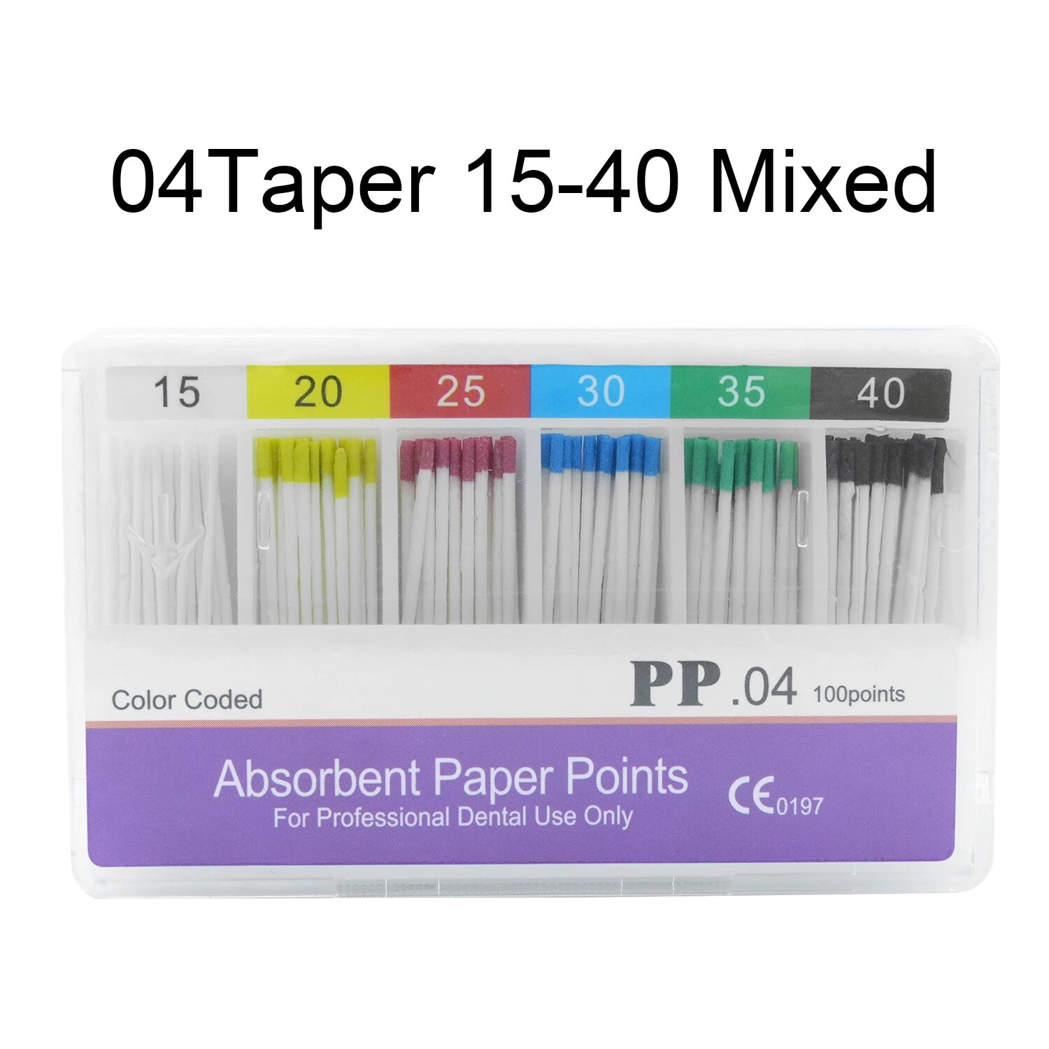WELLCK Бумажные точки PP-04Taper 15-40, 100шт