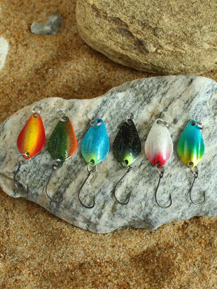 GIDELUN блесна ложка 2г/1г 6шт 2g, 01