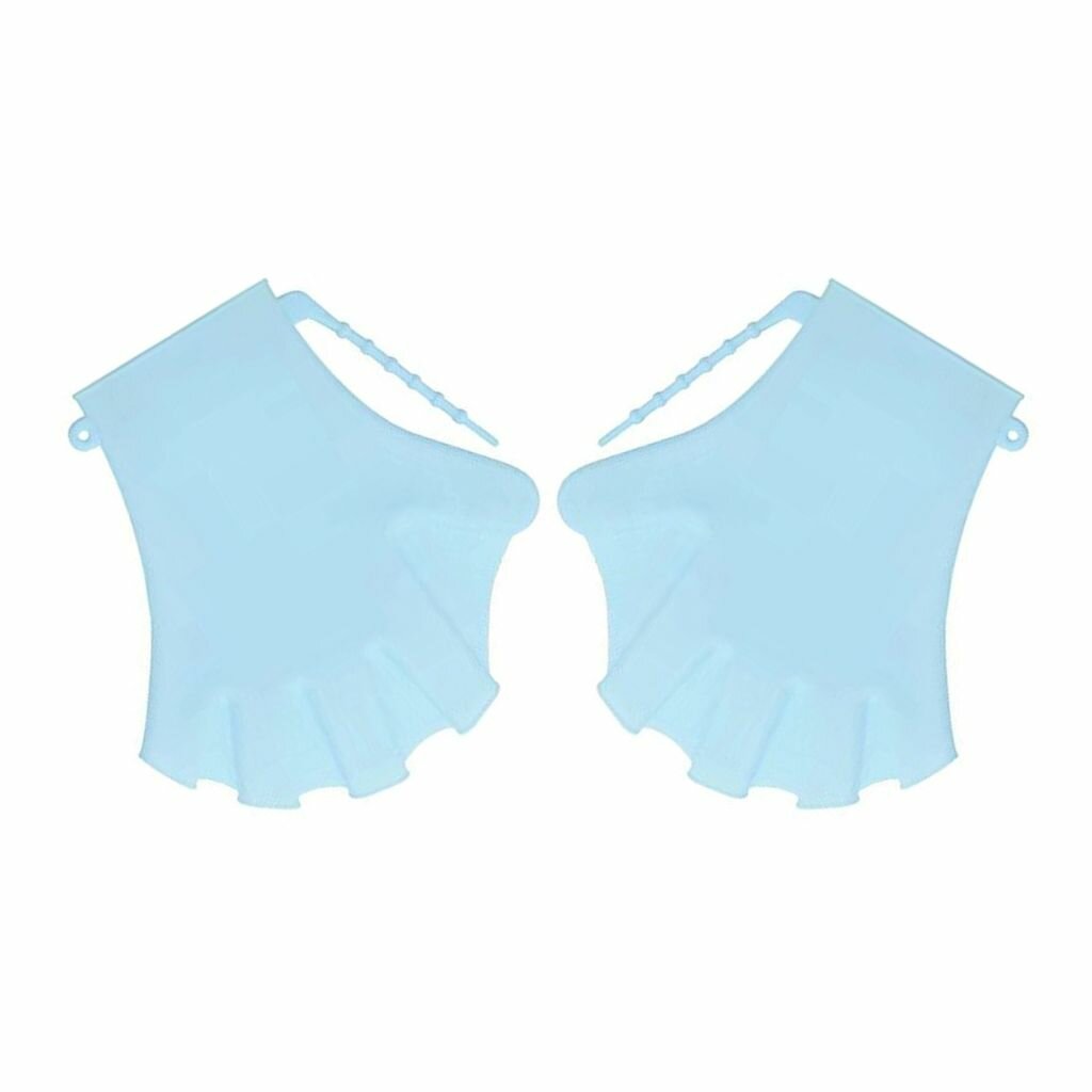 Перчатки для подводного плавания с силиконовой пряжкой для рук с перепончатыми гребцами-небесно-голубой