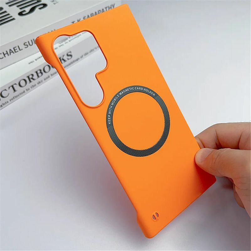 Ультратонкий безрамочный магнитный чехол Magsafe для Samsung S23 Ultra