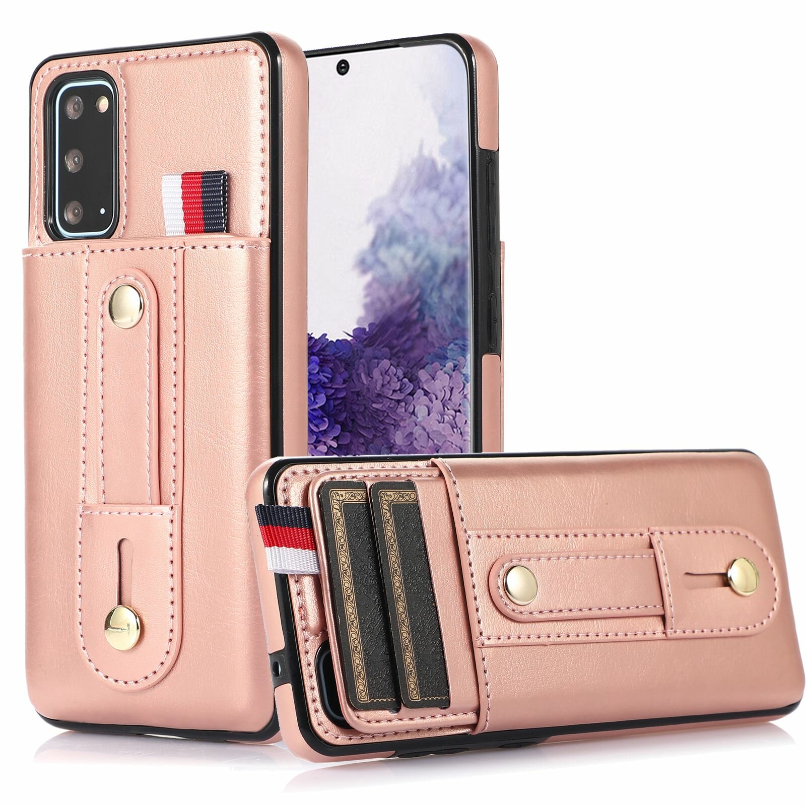 Кожаный чехол для для Samsung Galaxy S20 FE (Самсунг Галакси С20 ФЕ) кожаный с отделением для карт на Накладка с картхолдером