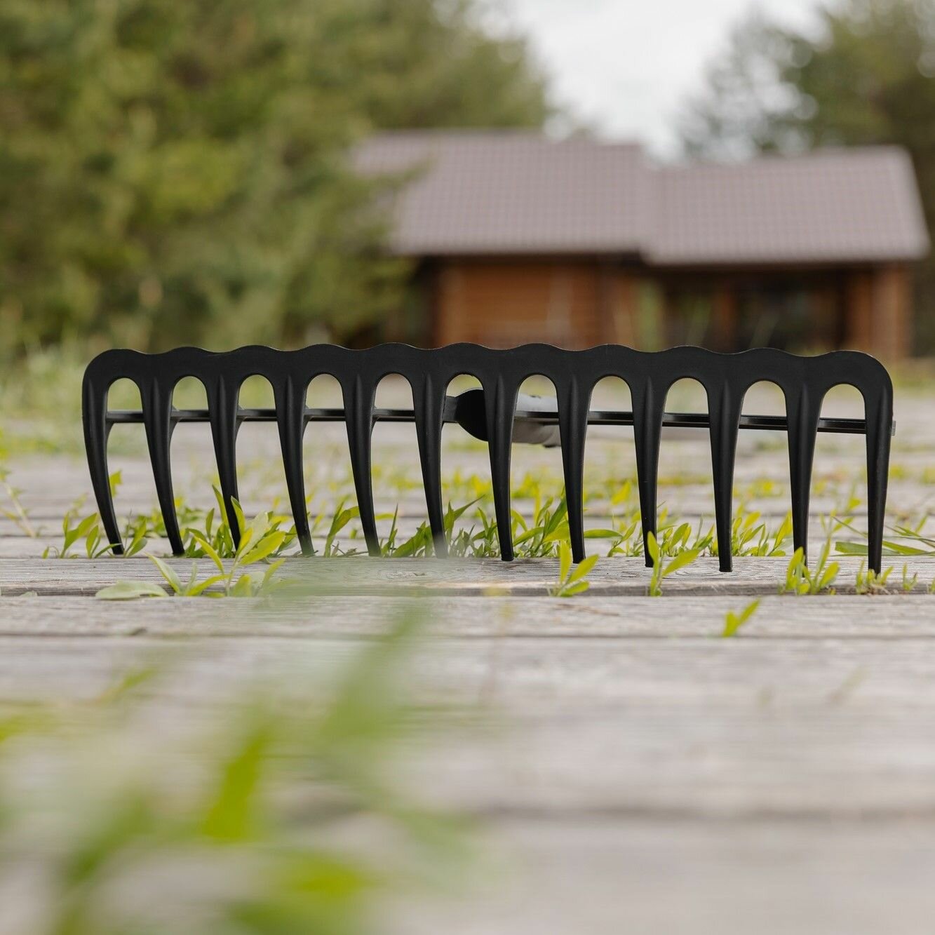Грабли садовые универсальные плоские без черенка под саморез FACHMANN