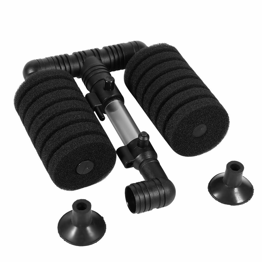 Губчатый биофильтр с присоской, двойная головка, для аквариума