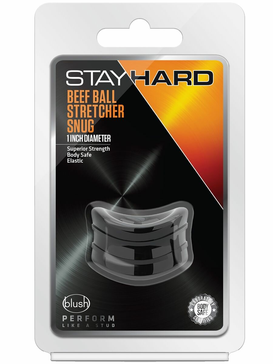 Растяжитель мошонки "Stay Hard Beef Ball Stretcher Snug Black" 2.5см