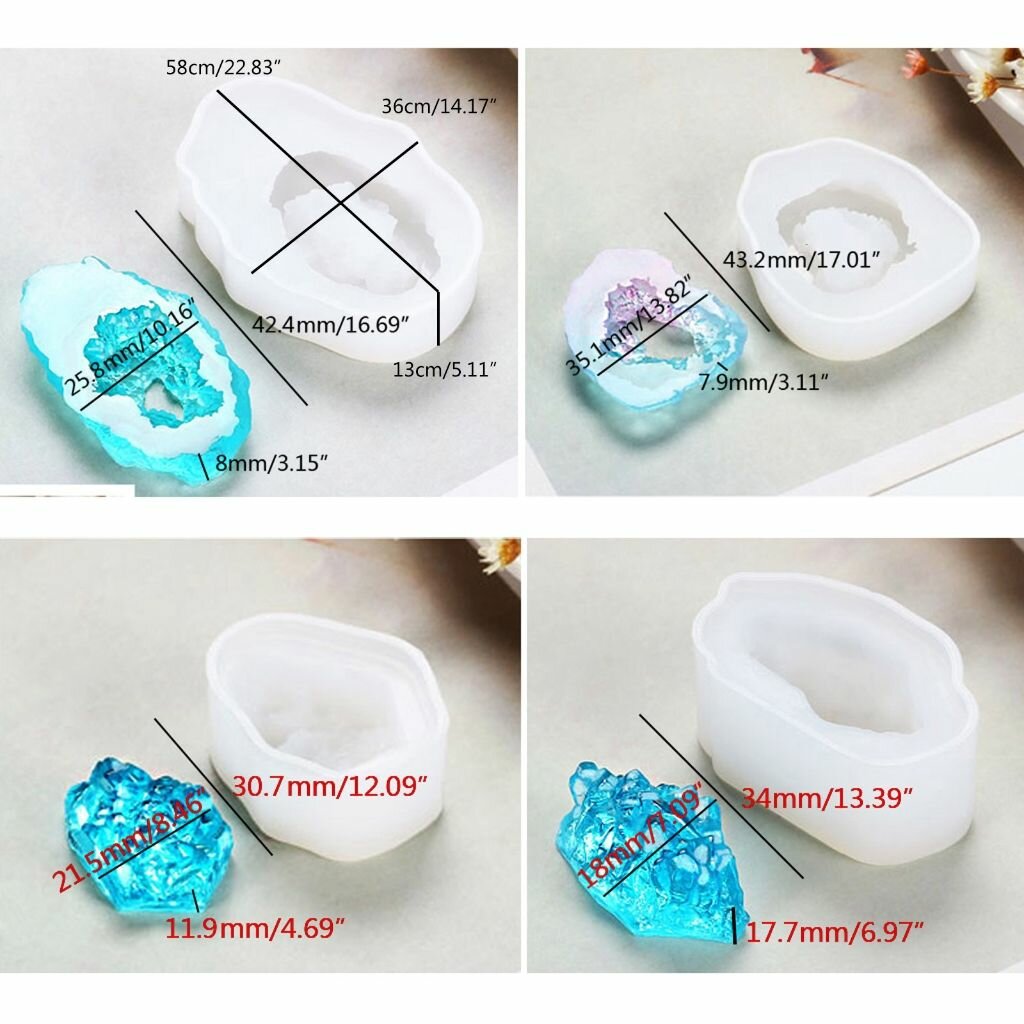 Эпоксидная форма из натурального камня Силиконовая ручной работы для изготовления поделок Diy Украшения ювелирных изделий Формы смолы Домашний декор