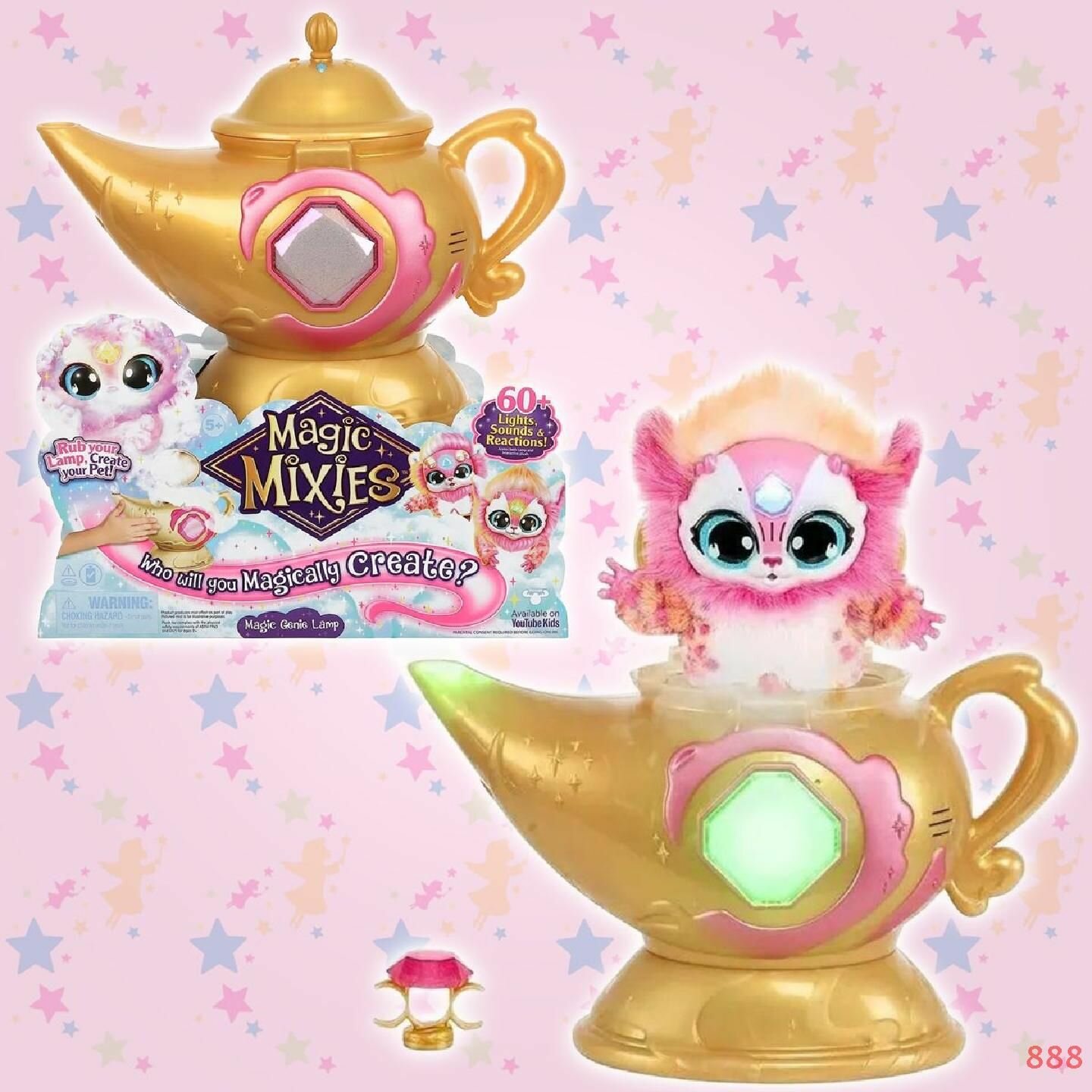 Интерактивная игрушка Magic Mixies Genie Lamp Волшебная лампа Розовая