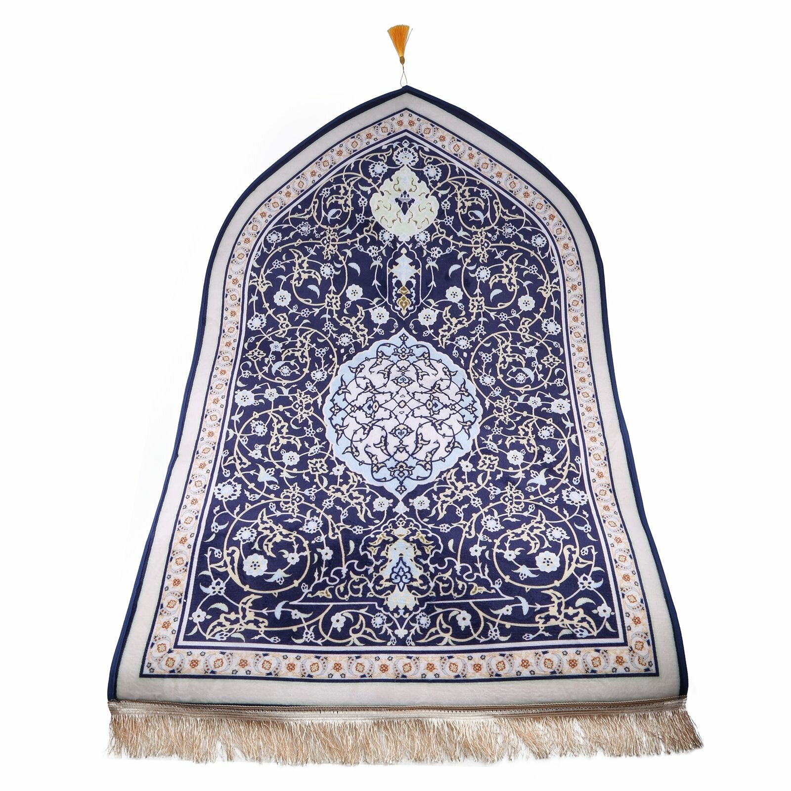 Арабский молитвенный ковер в форме арки, фланелевый с цветочным принтом