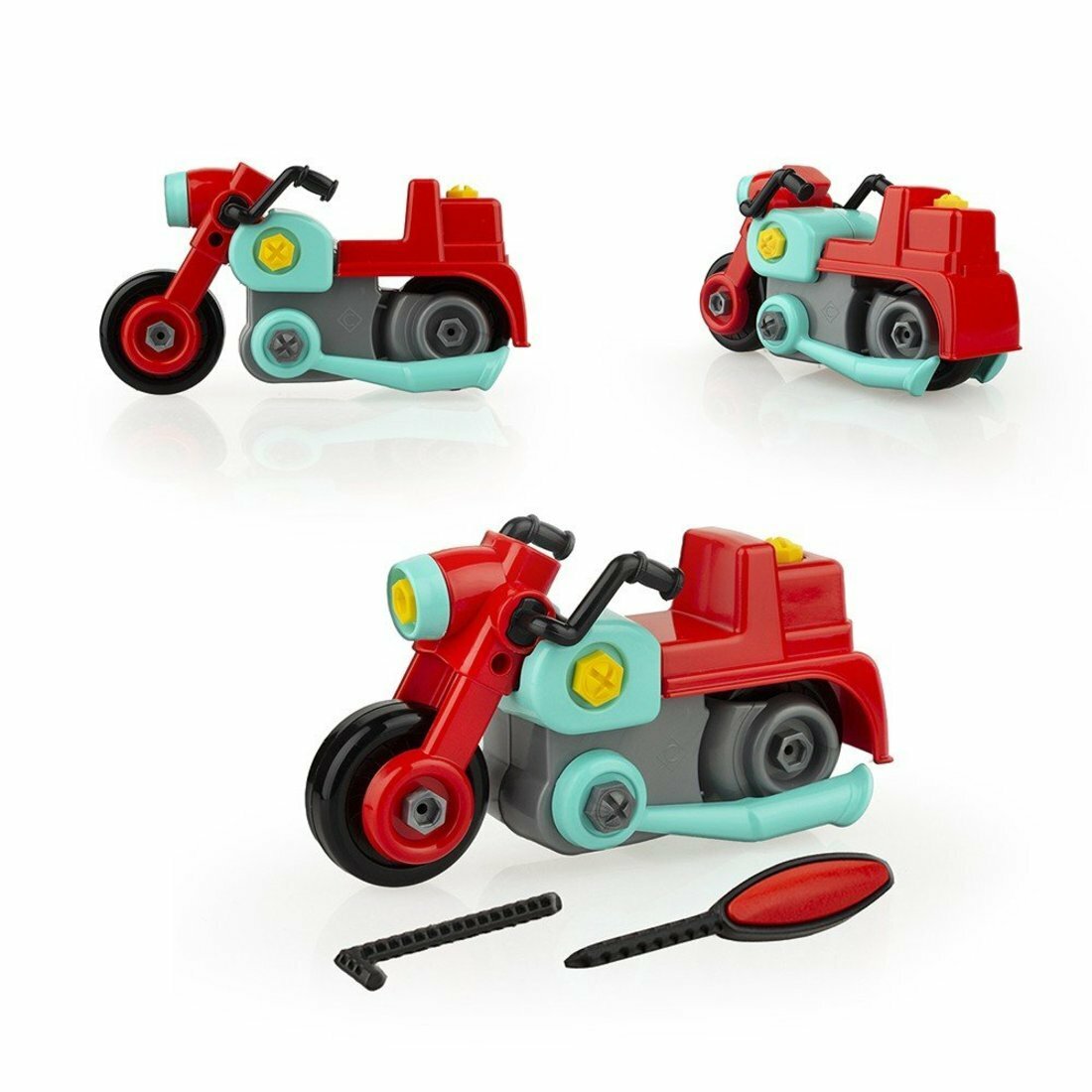 Конструктор Мотоцикл Мот (26 дет, отвёртка, шестигранник), 20 см Совтехстром У1095