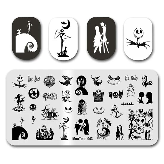 Пластина для стемпинга MouTeen-043 "The Nightmare Before Christmas"