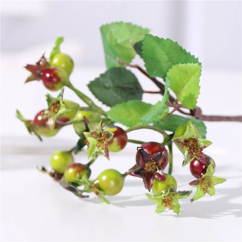 Искусственные фрукты в скандинавском стиле: ягоды оливы, гранаты, ветки для декора, Green
