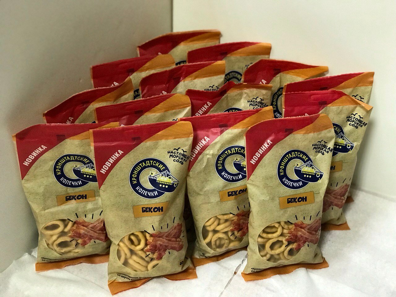 Сушки Невская Сушка "Кронштадские Колечки", с беконом, без сахара, 80г