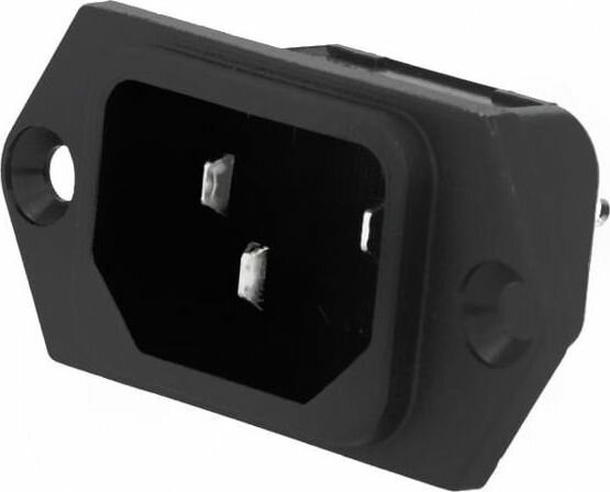 Разъем SCHURTER 6100.3300 Разъем питания AC гнездо "папа" 10А 250В AC IEC 60320 1шт