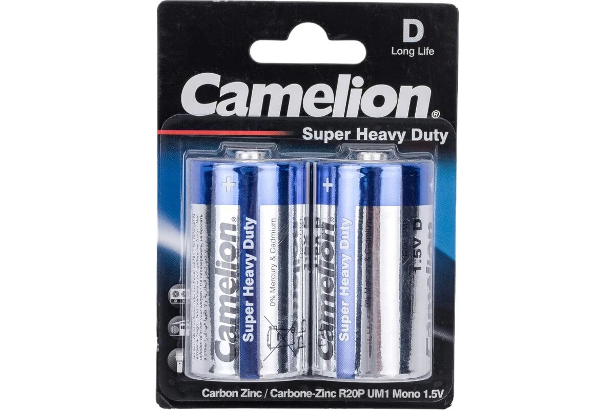 Camelion R20 Blue BL-2 батарейка,1.5В 3217