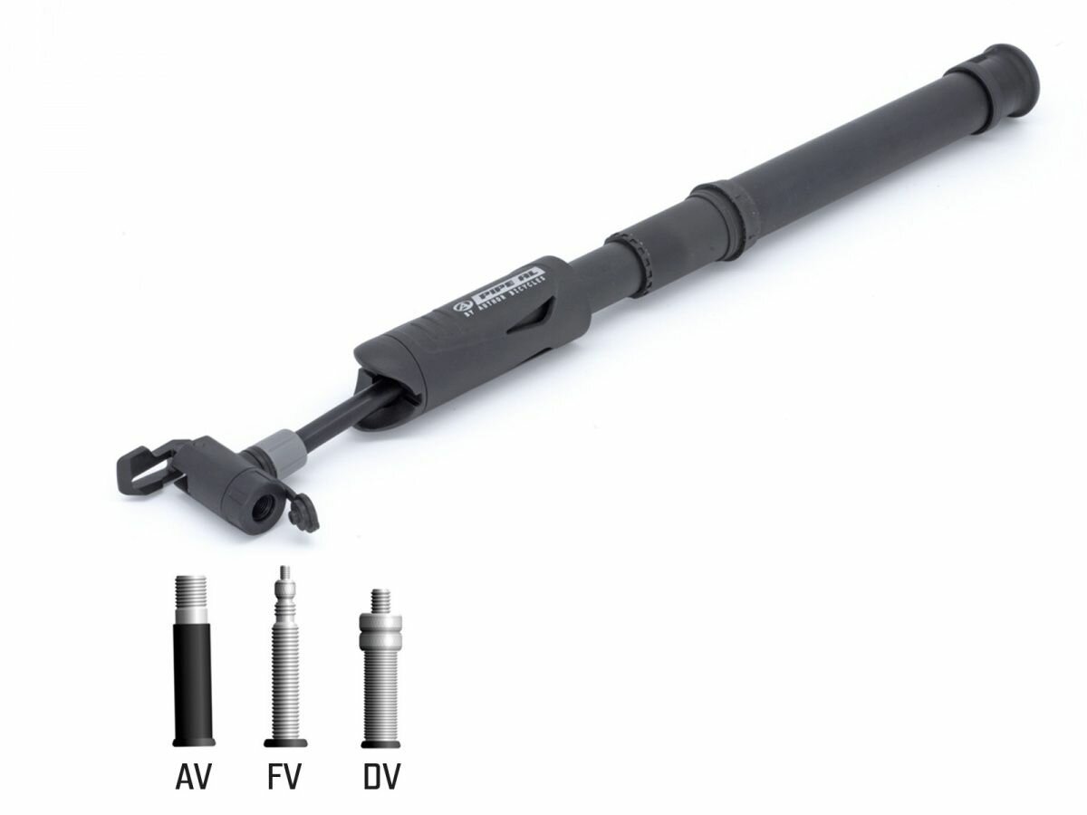 Велосипедный насос Author AAP Pipe X23 AL Выдвижной шланг 140 мм. 120PSI