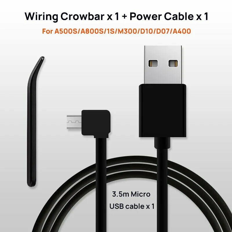 Зарядный кабель 70mai Type-C для 70mai A810 X200 M500 и кабель Micro USB для 70mai 4K A800S 70mai A500S 1S M300 A200 M200 S500 — фото 1
