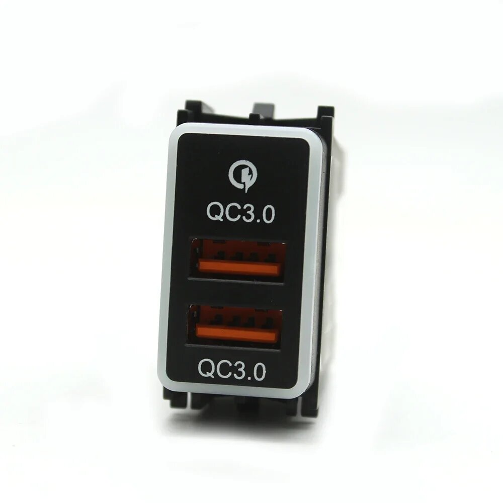 Автомобильное зарядное устройство QC3.0 с двойным USB интерфейсом, адаптер передачи аудио и данных для Nissan Qashqai Tiida Teana Sunny Y61 Y62 X-Trail Sylphy