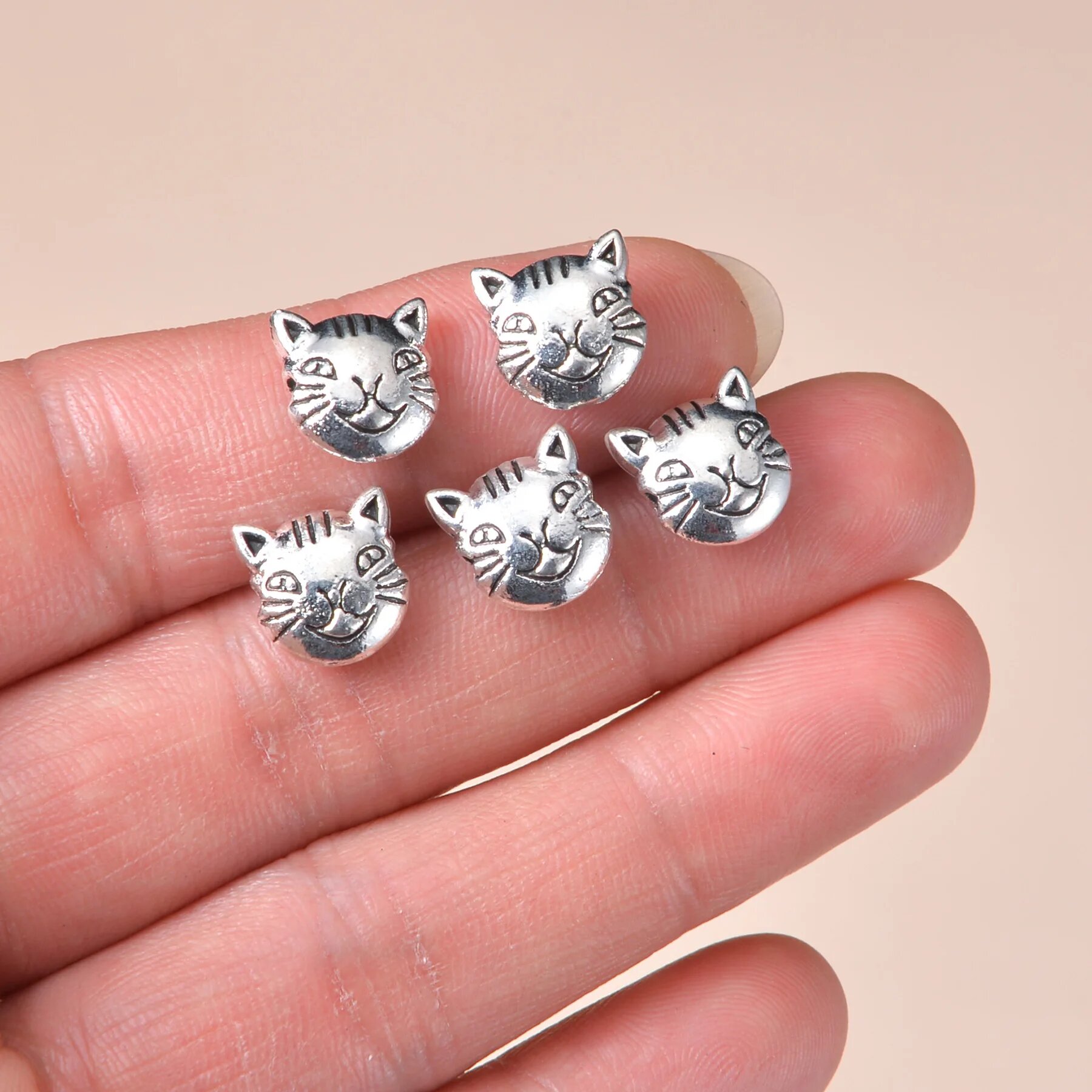 Металлические бусины панк стиль череп 20pcs, 4.44HY