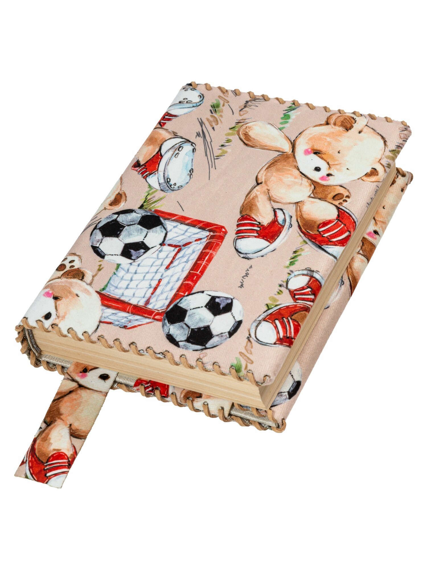 Обложка для книг, ежедневников и блокнотов "Мишки" 220 х 145мм