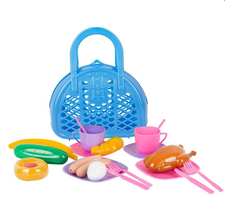 Игровой набор Совтехстром Завтрак путешественника, 21 пр, в сумке, синий У571