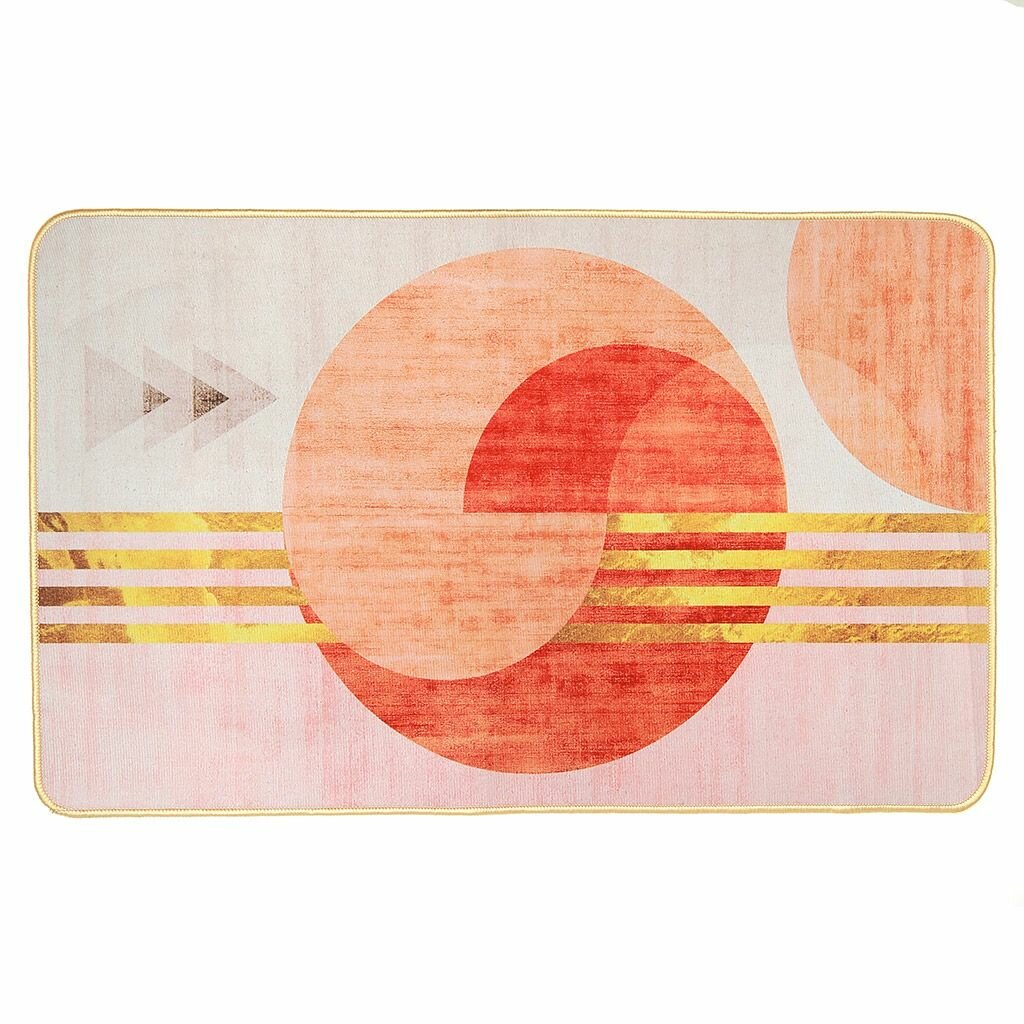 Коврик КНР "Марокко", 60х90 см, безворсовый, антискользящее основание, оверложенный край, полиэстер