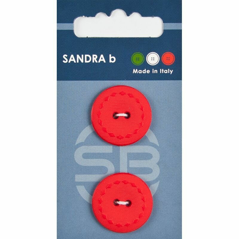 Пуговицы Sandra b Красные, 23 мм, 2 шт