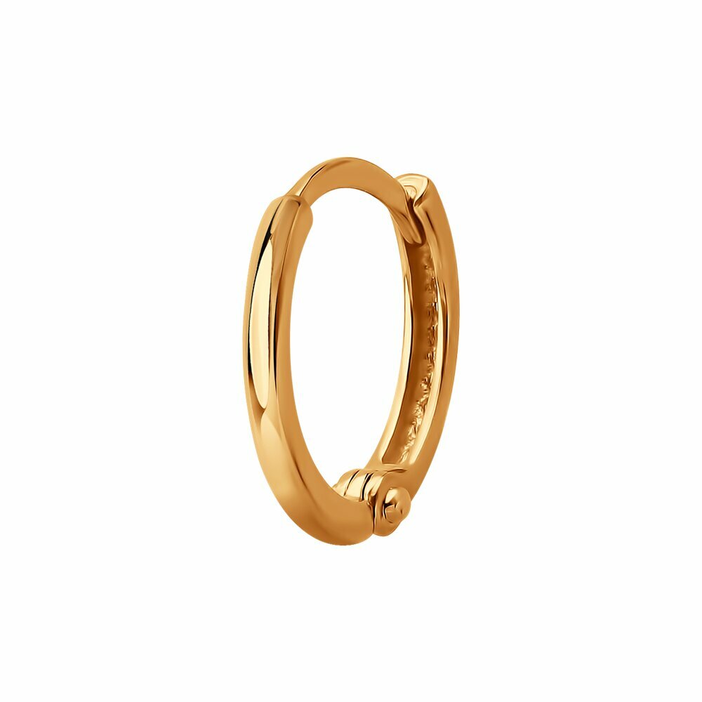 Пирсинг, красное золото, 585 проба, фианит