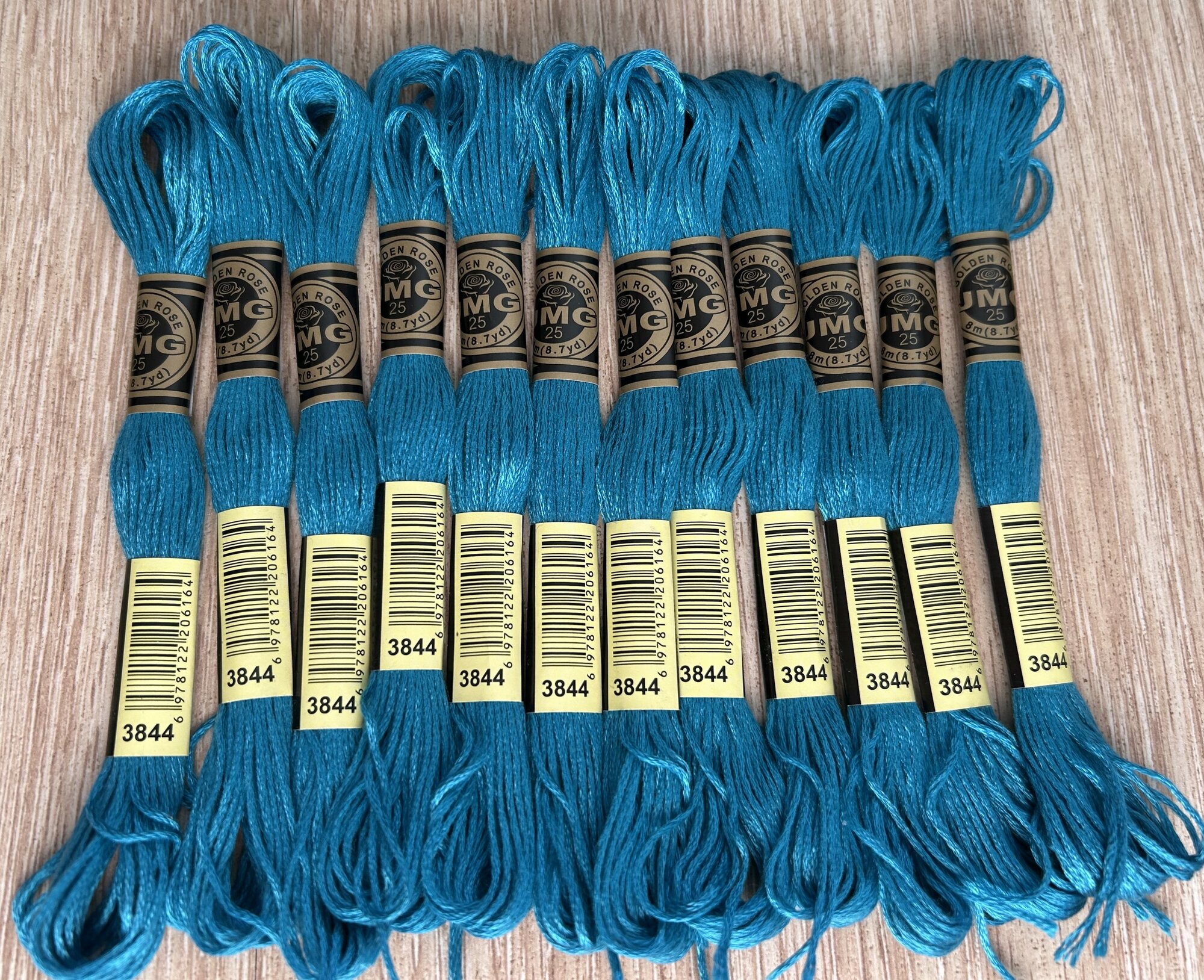 Нитки для вышивания JMC мулине (150-3866) 100% полиэфир 12 штук x 8 м