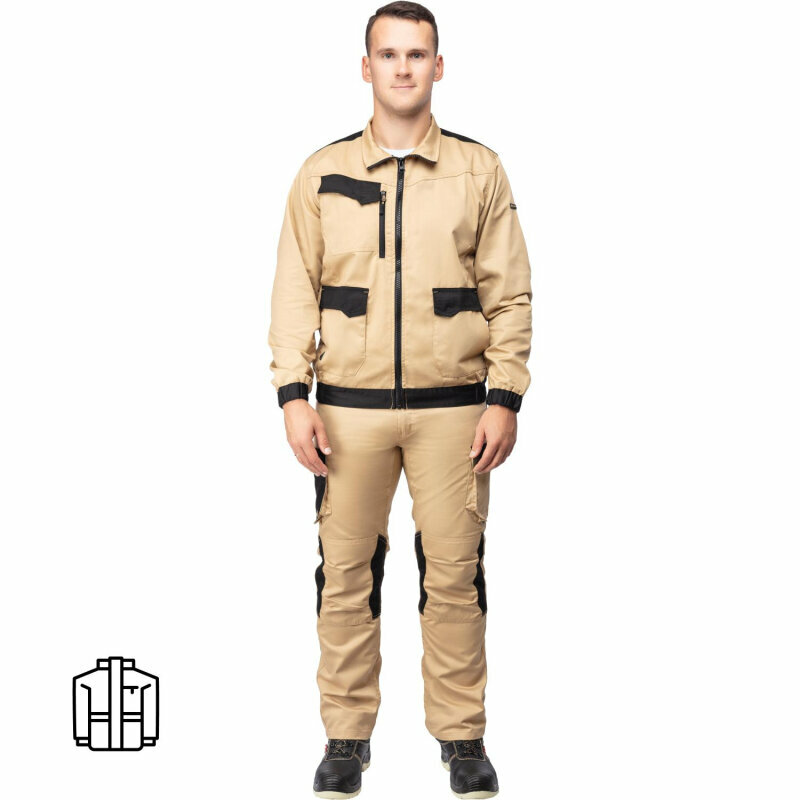 Куртка летняя муж MACH2 беж/черн р. XXL (арт. M2VE3BBXX), 2076250