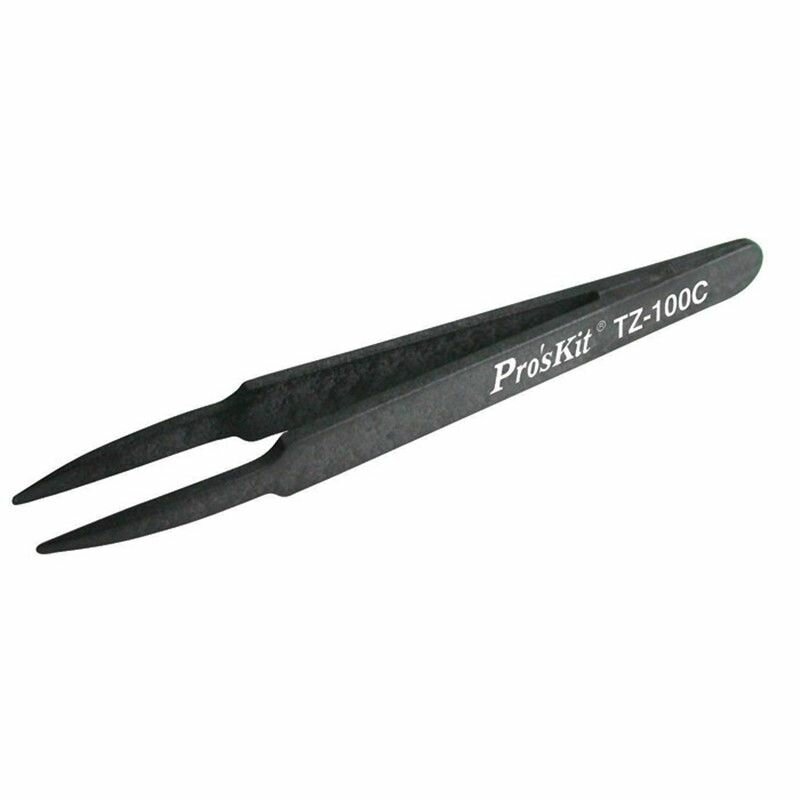 Пинцет ProsKit TZ-100C закругленный антистатический (115 мм.)