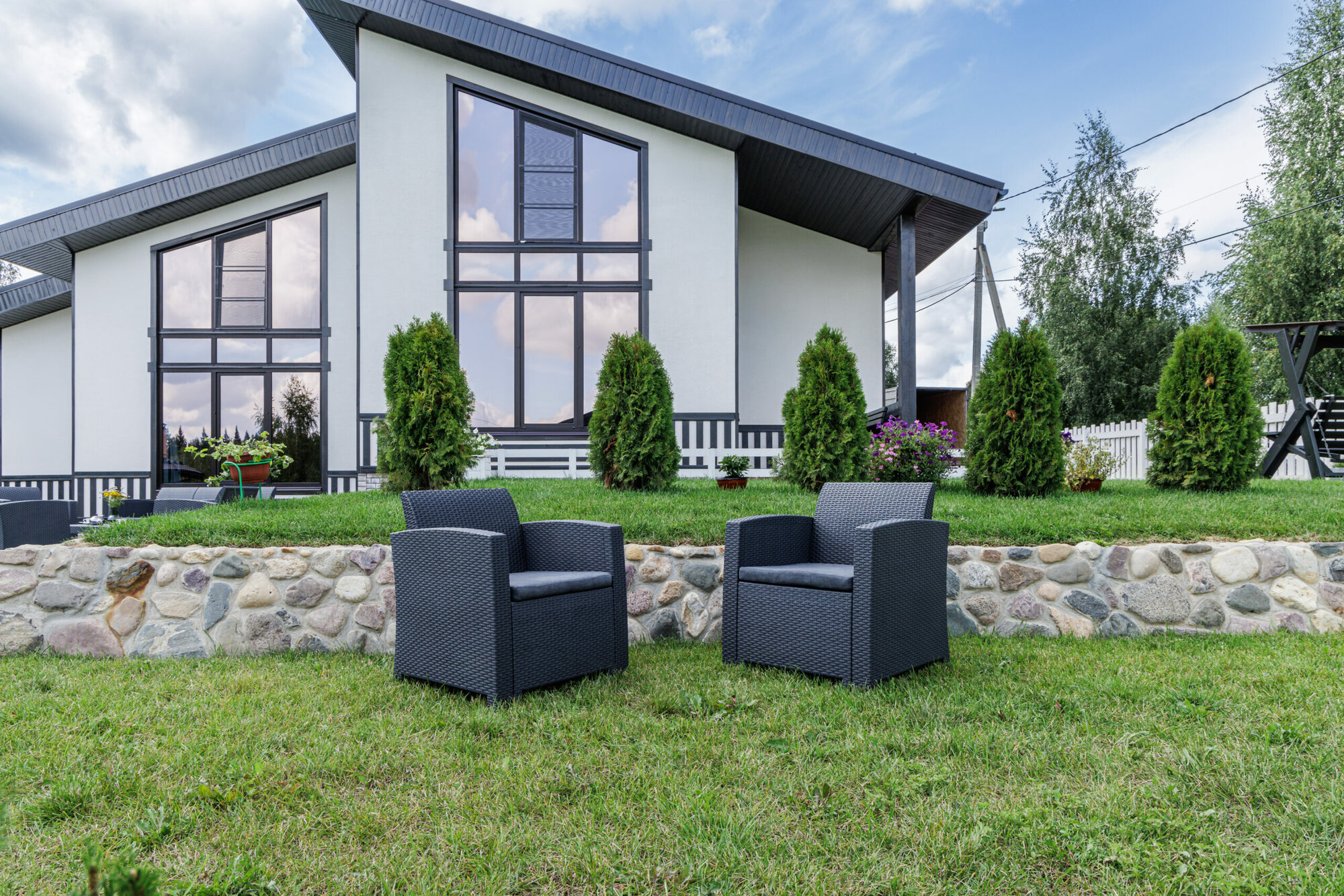 Комплект кресел ROYAL FAMILY LANA Цвет пластика: графит/Цвет подушек: графит