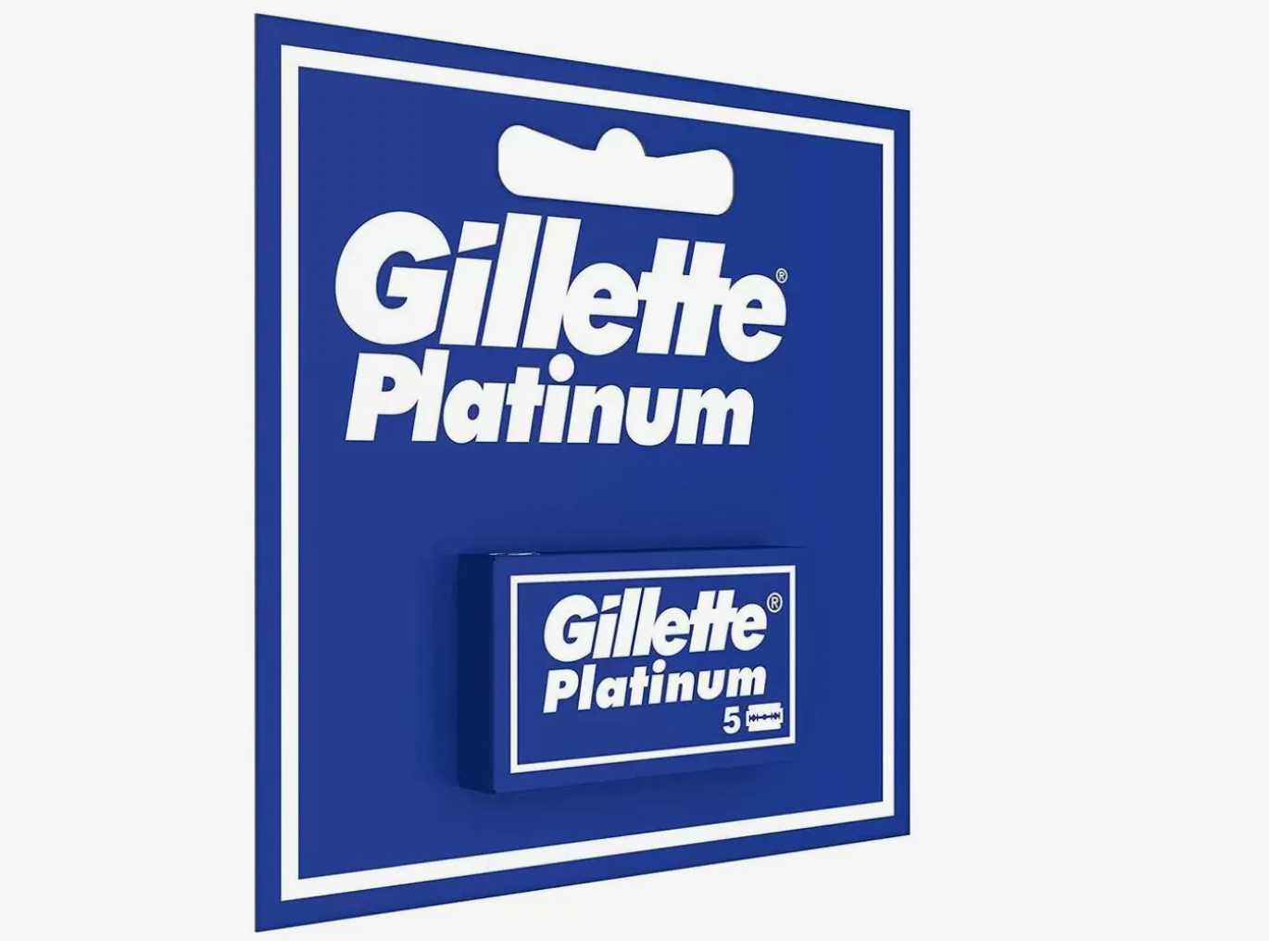 Gillette Platinum двусторонние лезвия для Т-образного станка для бритья, 5 шт.