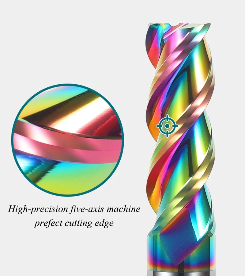 Твердосплавная концевая фреза 3 мм, 4 мм, 6 мм, 8 мм, 12 мм, DLC coating 3.0x4Dx50L