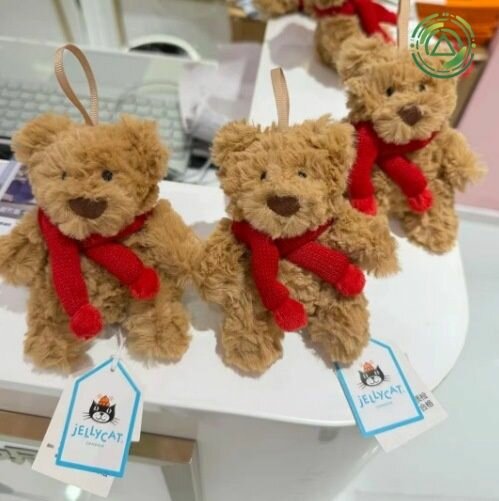 Jellycat Barcelo мишка подвеска 12см, плюшевая игрушка