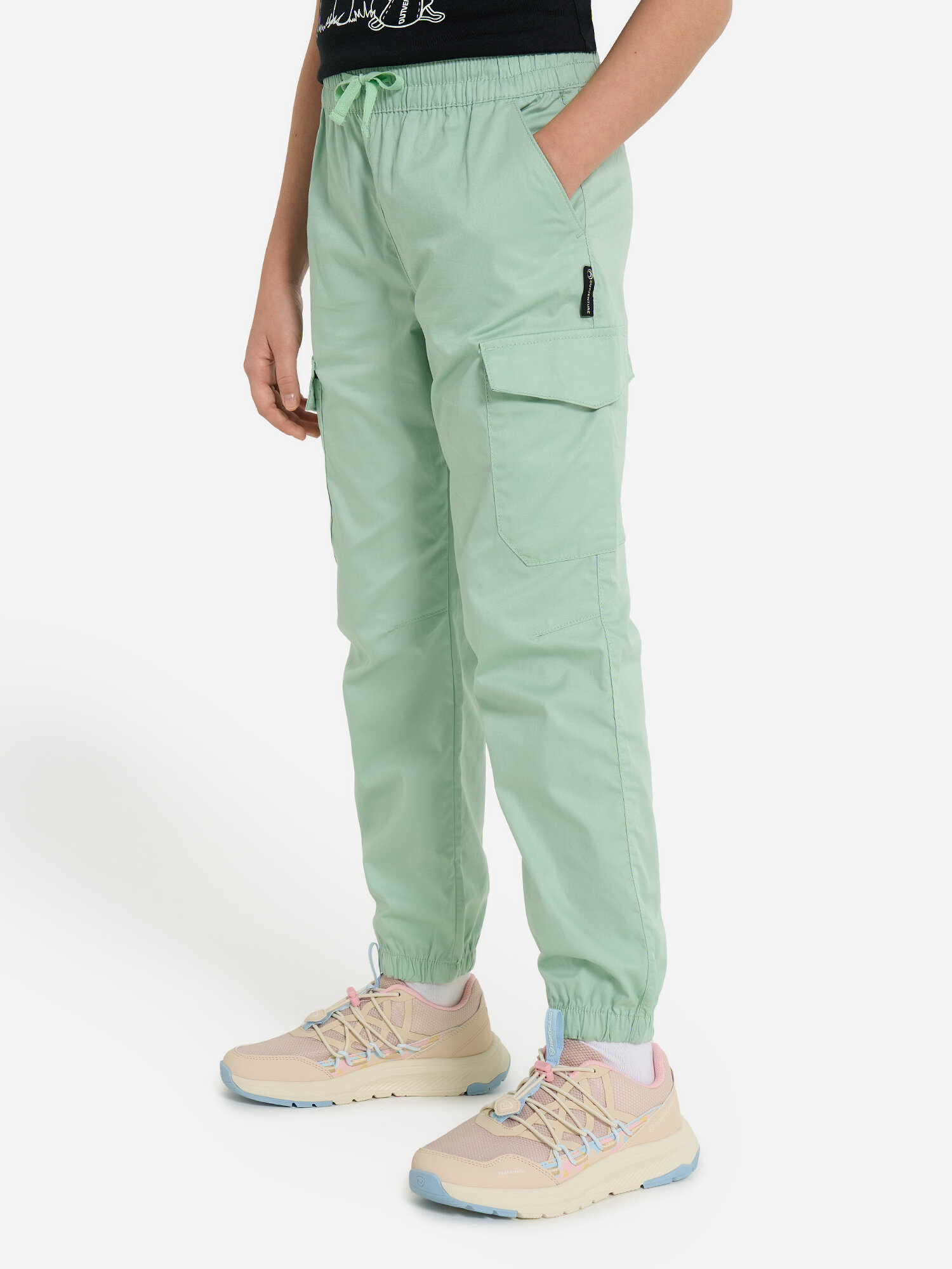 Брюки OUTVENTURE Travel Girls Pants, размер 134-140, мятный — фото 1