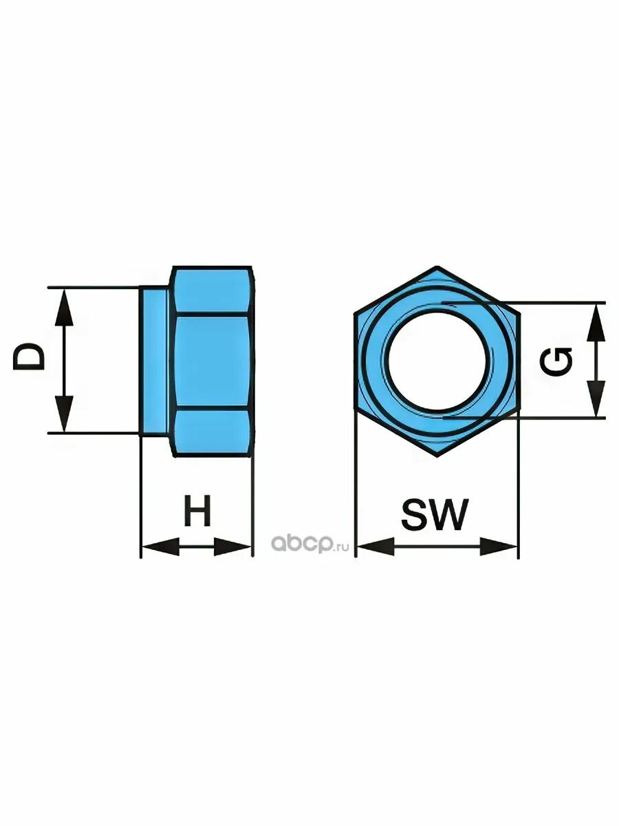 Гайка стремянки M22x2. Комплект из 10 шт