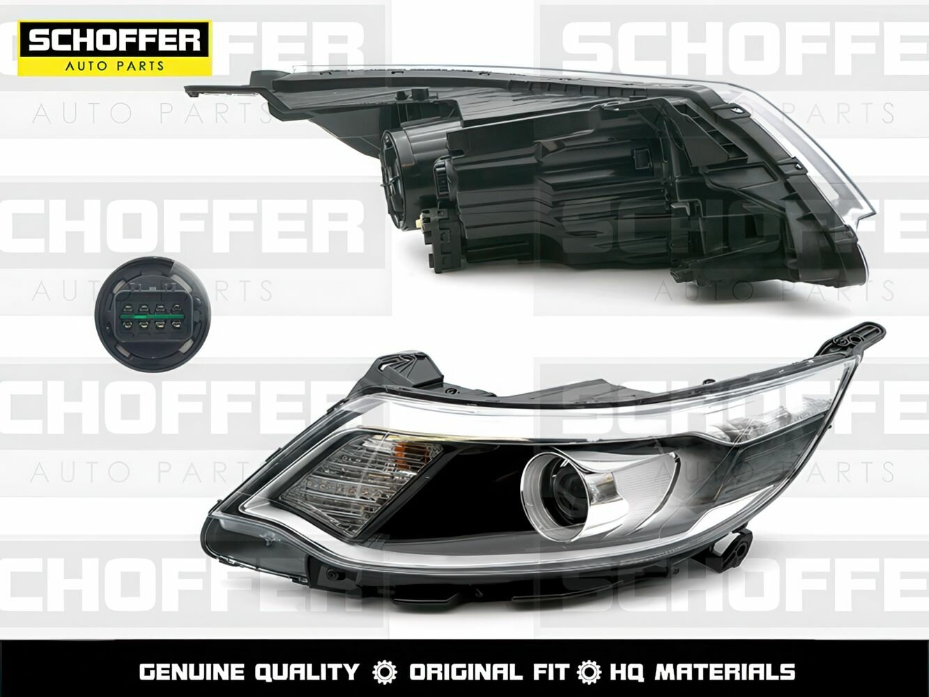 Фара левая линзованная, для КИА Рио 2015-2017 KIA Rio 2015-2017, артикул SHF-12120, производителя SCHOFFER