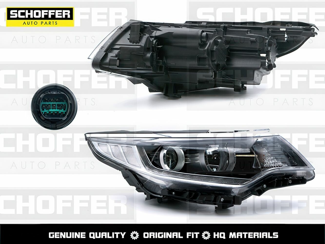 Фара правая LED, галоген, для КИА Оптима IV 2016-2018 KIA Optima IV 2016-2018, артикул SHF-12021, производителя SCHOFFER