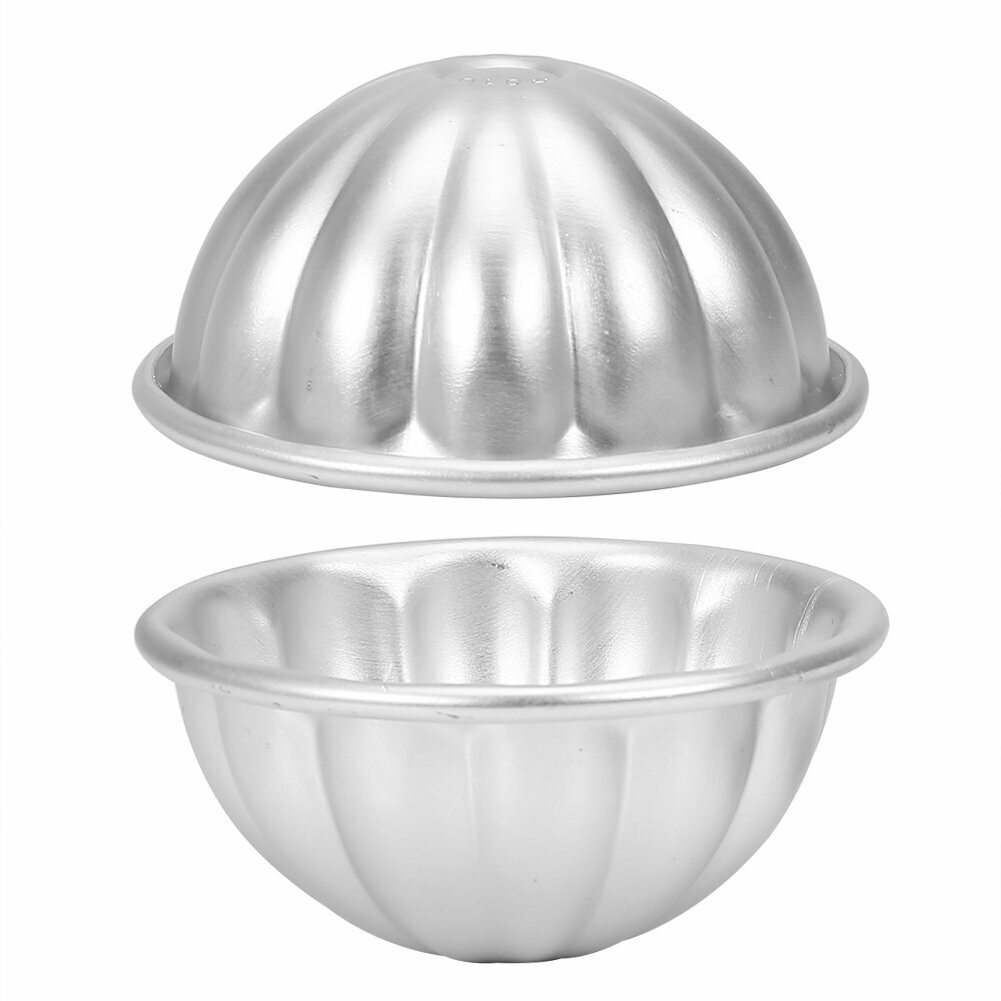 2Pcs Handmade Aluminium Alloy Bath Bomb Molds Fizzy Crafting DIY Cake Mould Tools (Set 10)