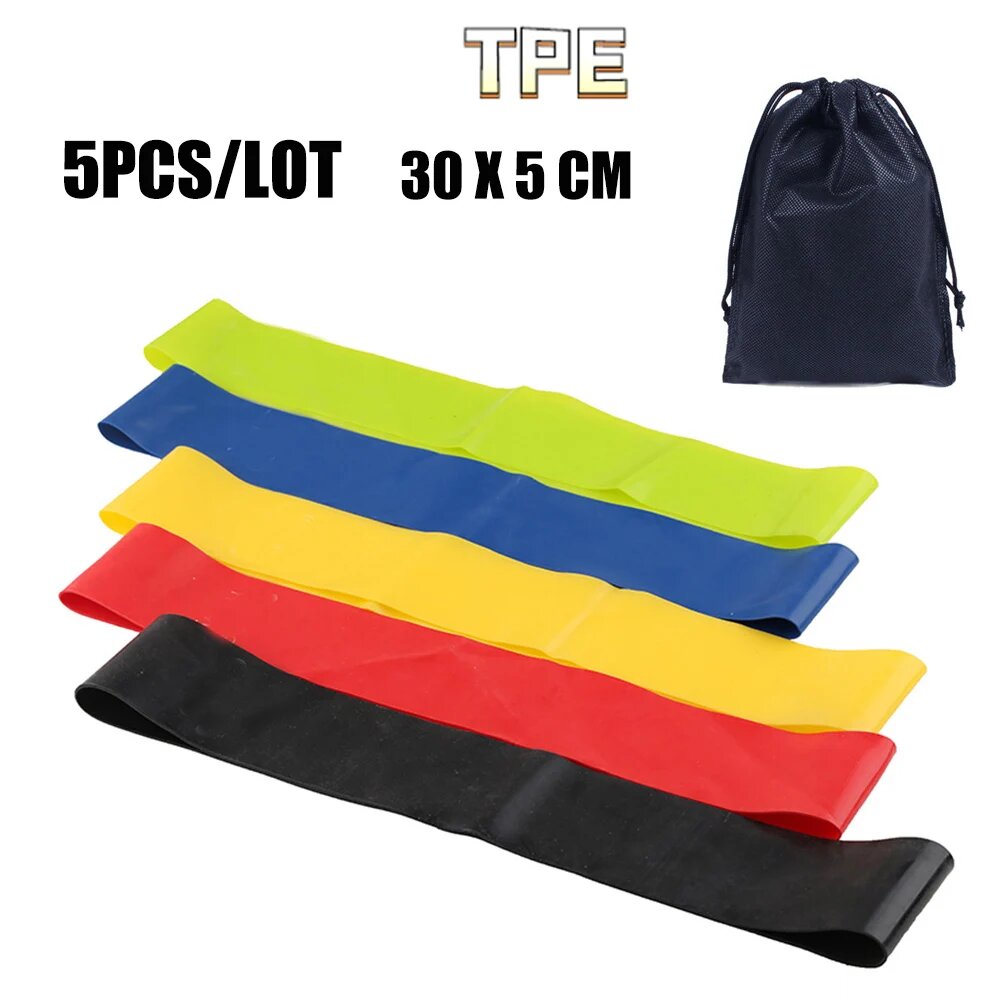 KUUBEE Эспандеры из латекса и TPE, набор из 10 уровней Синий, TPE 5pcs 600 bag