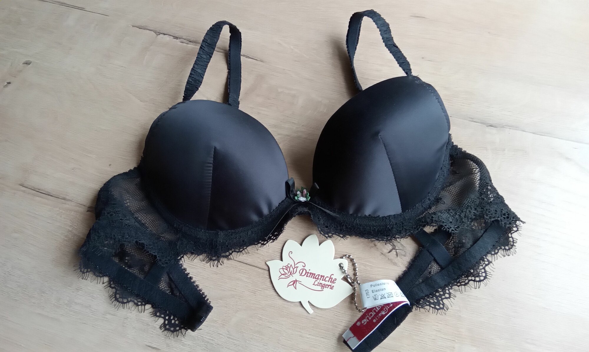 Бюстгальтер Dimanche lingerie, размер 1B, черный — фото 1