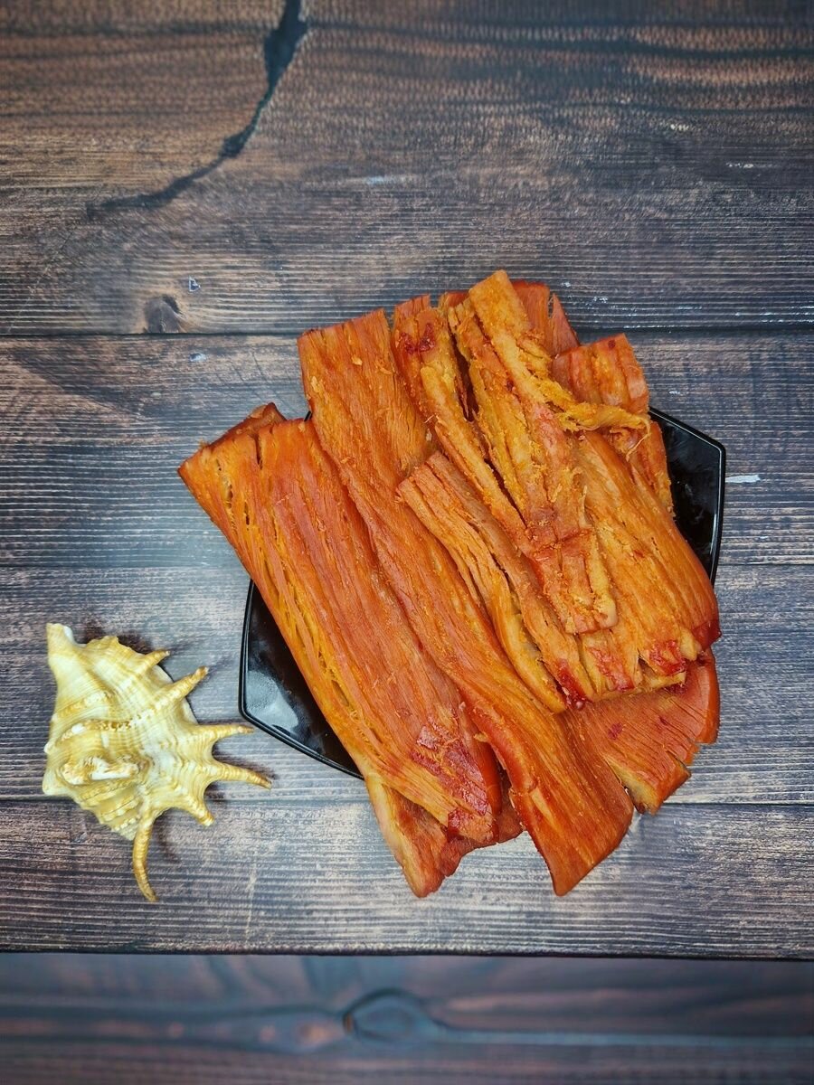 Кальмар вяленый, сушеный филе острый хоттейс премиум 1кг.