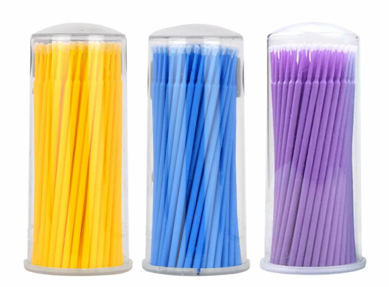 Микробраши Sculptor, для ресниц, разные цвета, в тубе, 100 шт