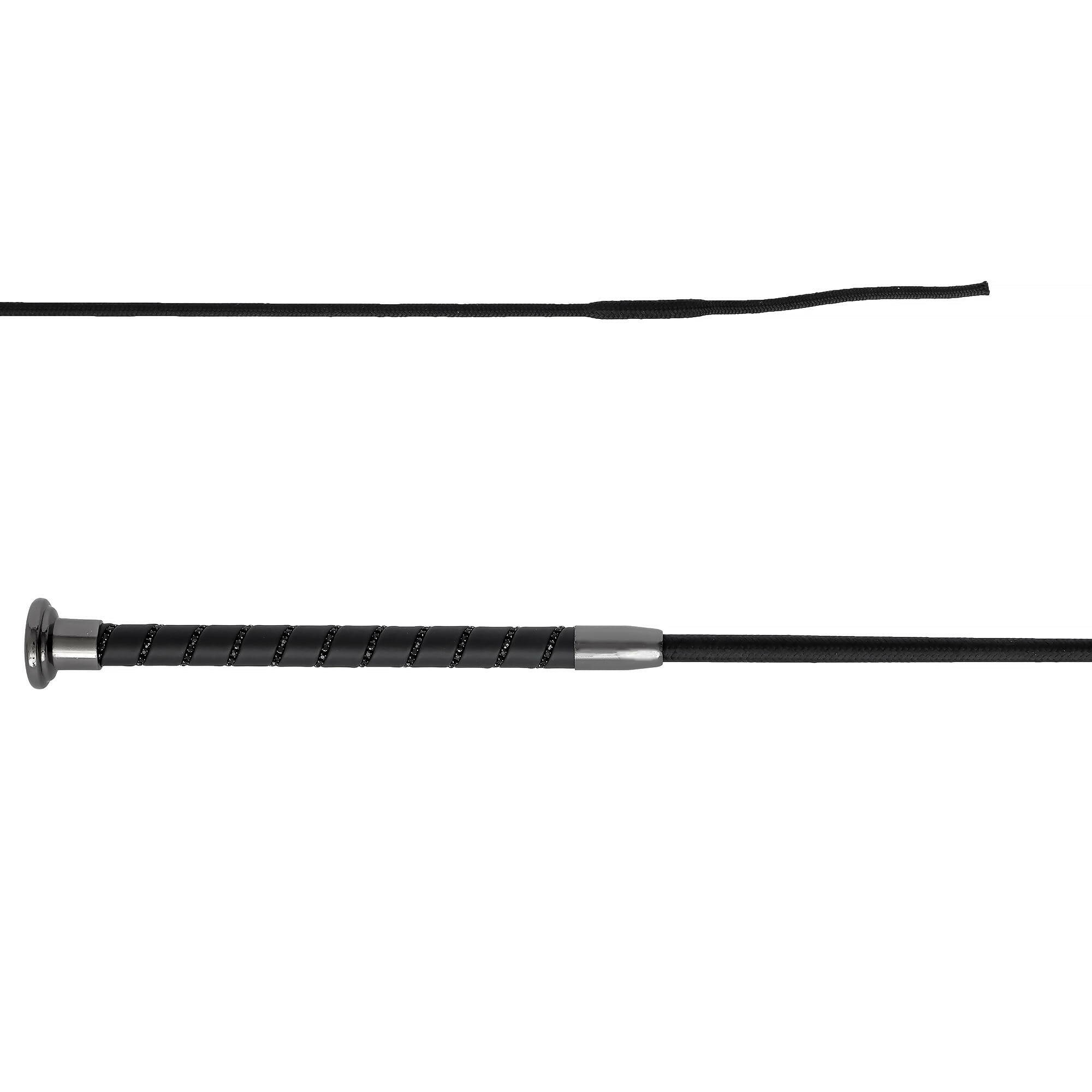 Decathlon Хлыст для верховой езды START GlossyCrystal с кристаллами 100 см, черный