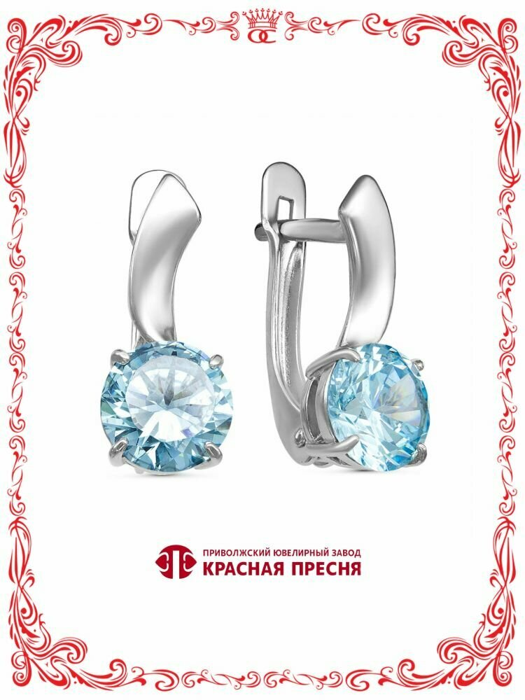 Серьги, фианит