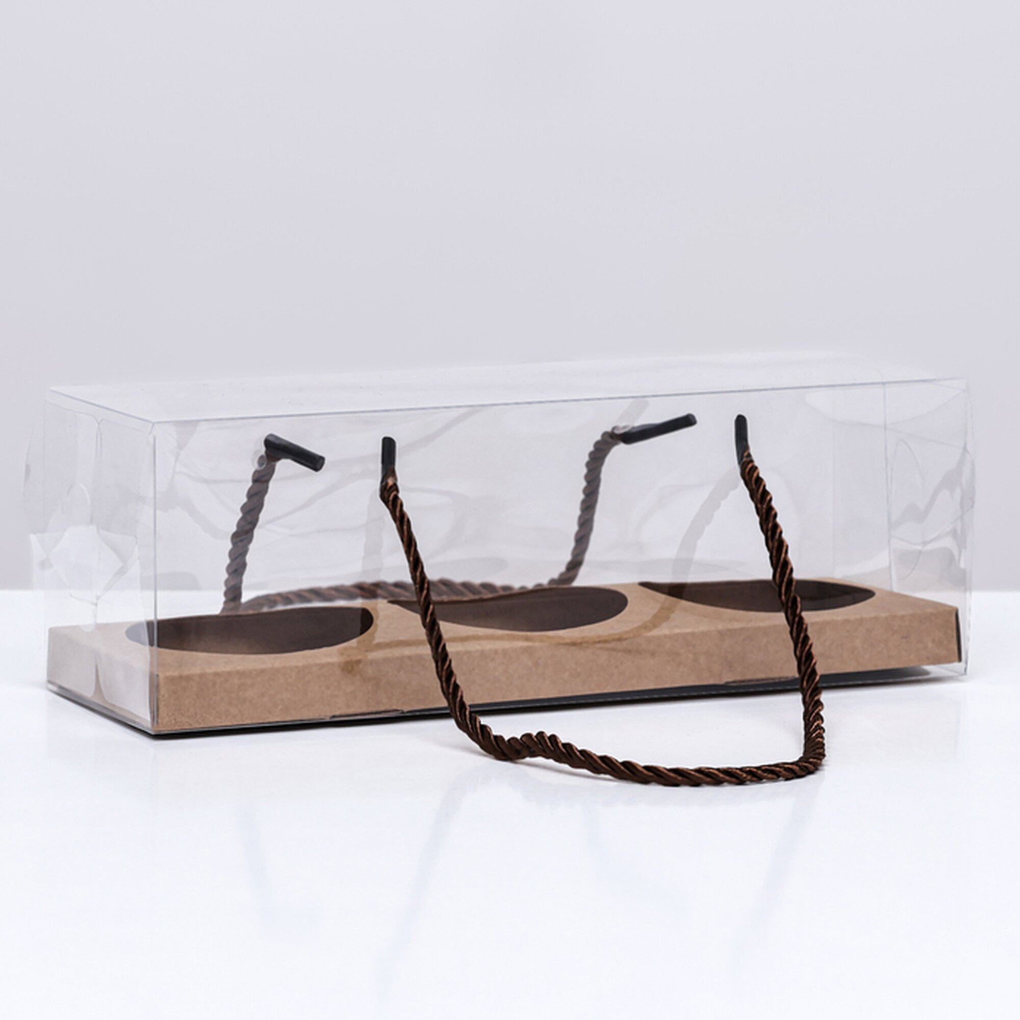 Подарочная коробка для кексов Upak Land, с ручками, 22,5×7,8×7,8 см