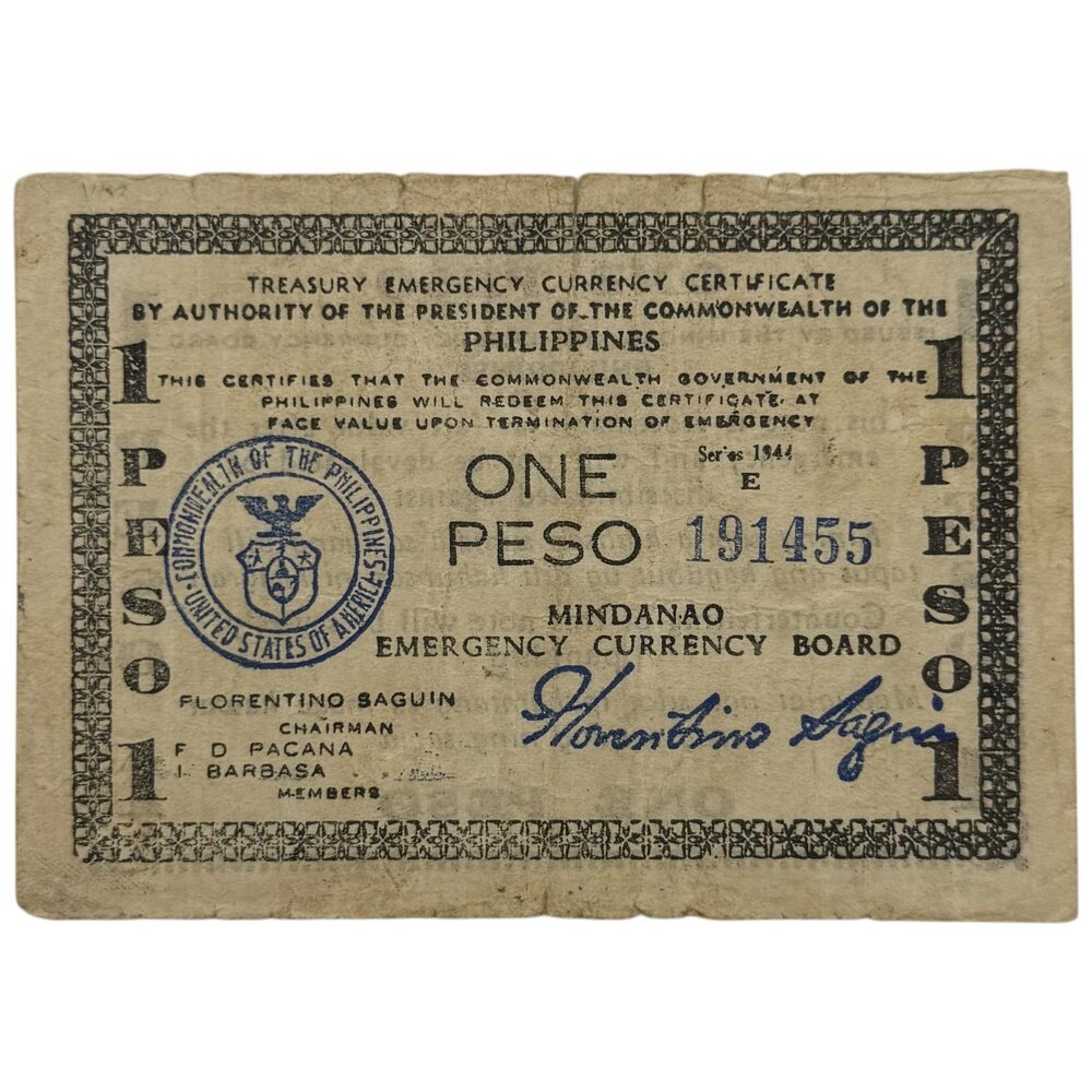 Филиппины, Минданао 1 песо 1944 г. (Серия E)