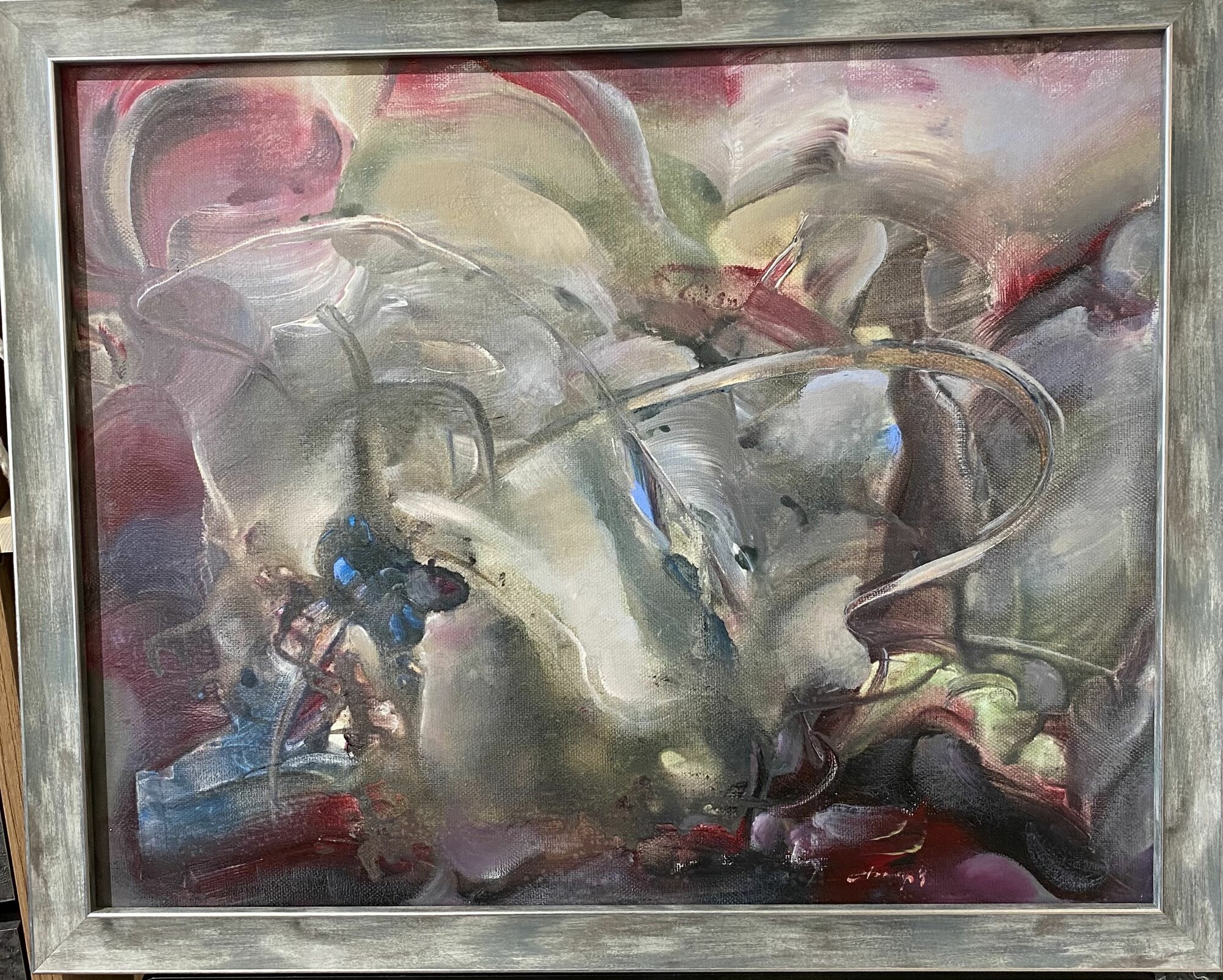 Картина в раме. Космический Сваровски!40/50. Холст/ темпера. Интерьер. Художник Федоров Олег.