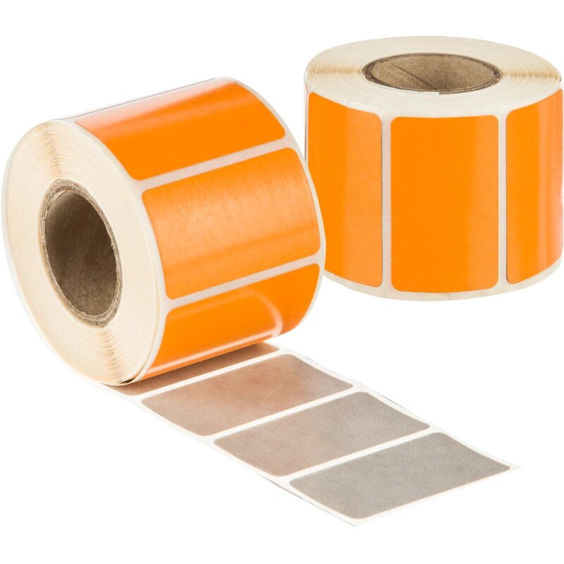 Термоэтикетки ТОП 37х22, 500шт/рул, вт.25, оран, чер. клей,7 рул/уп (спайка)