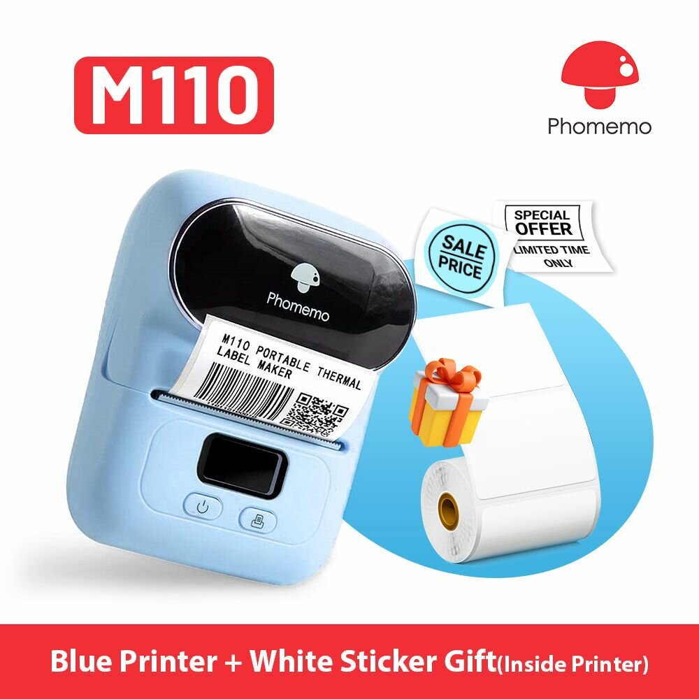 Принтер для печати этикетокПринтер PHOMEMO M110 Принтер для печати этикеток