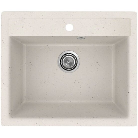 Uperwood Кухонная мойка из искусственного камня ECON UPD-104-004, прямоугольная, белая матовая